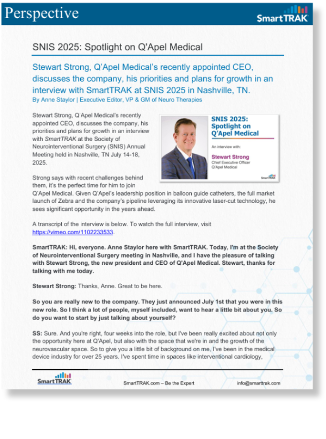 SNIS 2025: Spotlight on Q'Apel Medical